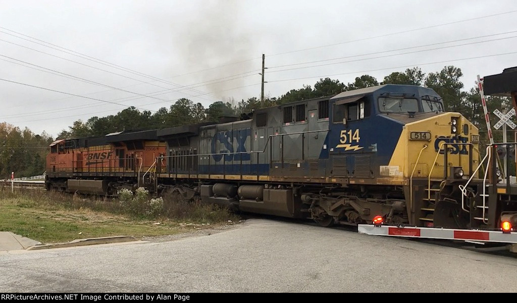 BNSF 7506, CSX 514, and BNSF 7370 roll out
